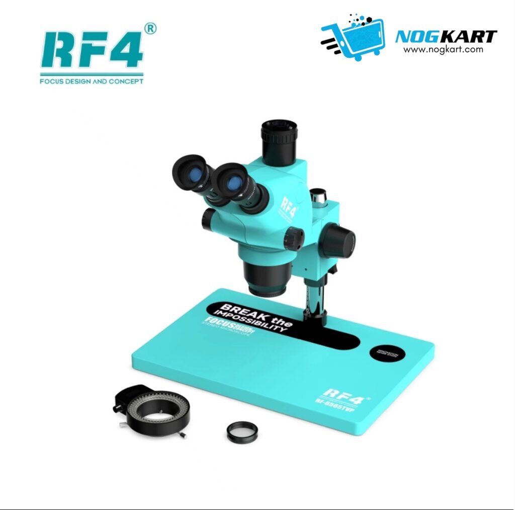 RF4 RF-6565TVP 2024 6.5-65X Synchronous Zoom Trinocular Stereo Microscope with Aluminum Alloy ...